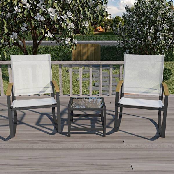 WELLFOR 3-Piece Metal Outdoor Bistro Set GIS42767537 - The Home Depot