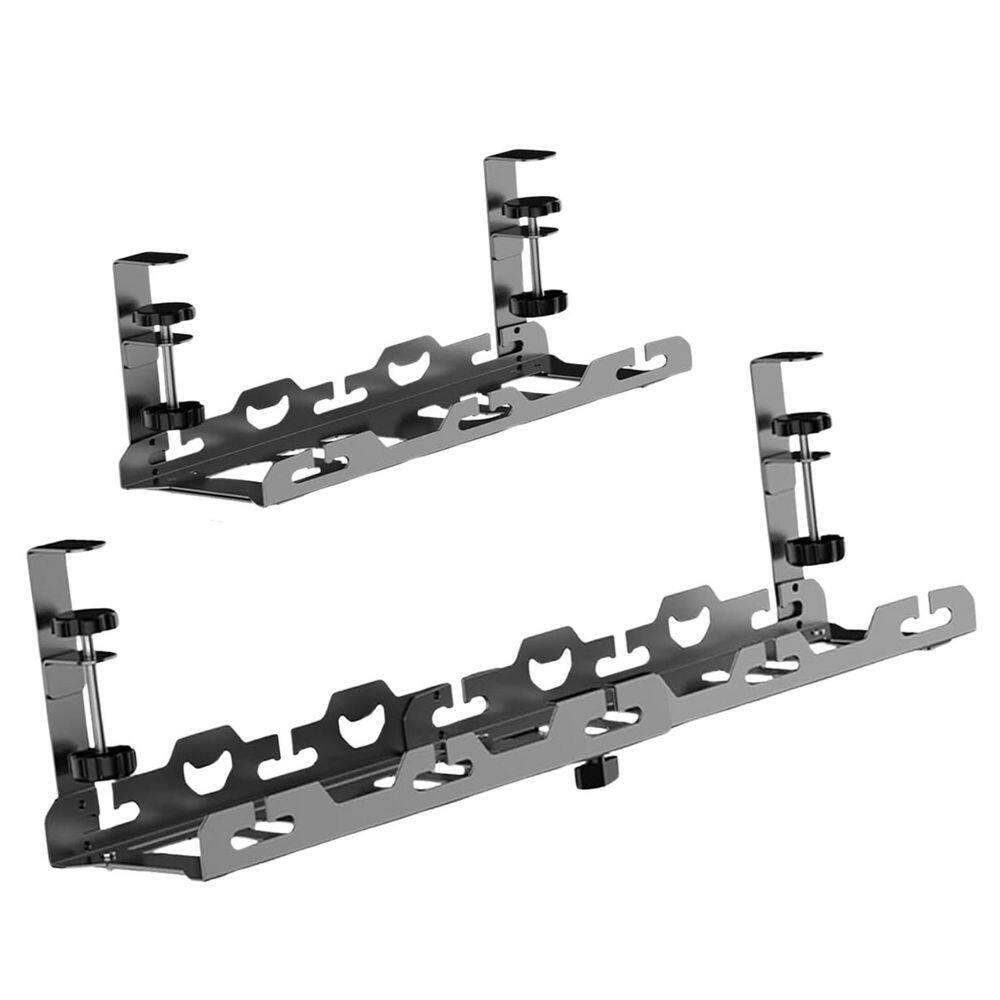 Yichuhaoxi Extendable 15.7-31 No Drill Metal Under Desk Cable Management Tray Sturdy Steel ...