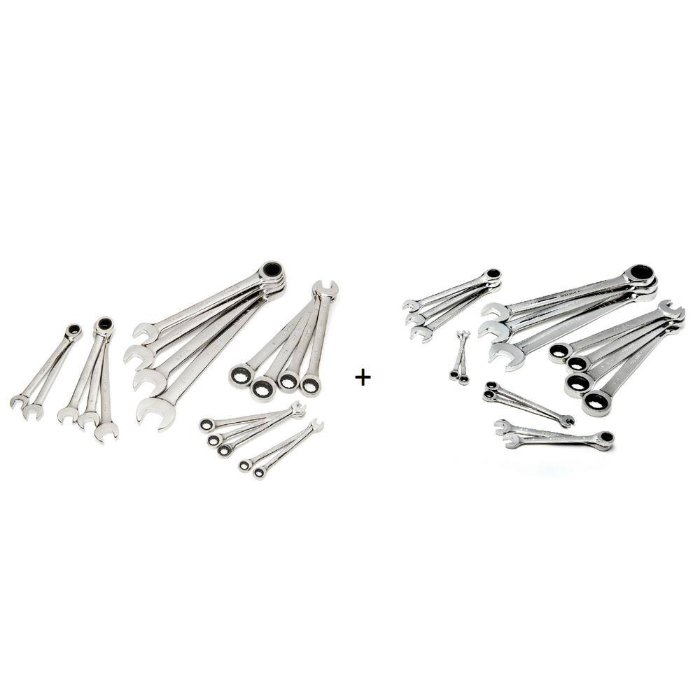 Husky SAE/Metric Master Ratcheting Wrench Set (34-Piece) HRWMS34PC ...