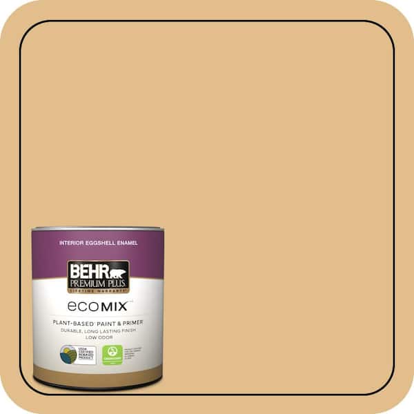 BEHR PREMIUM PLUS 1 qt. #330D-4 Warm Muffin Eggshell Enamel EcoMix ...