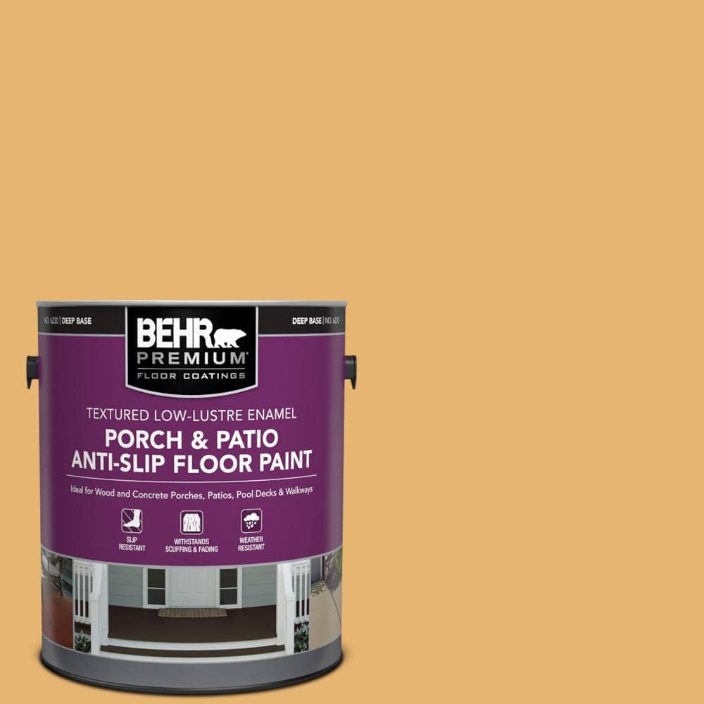 BEHR PREMIUM 1 gal. #PPU6-04 Pyramid Gold Textured Low-Lustre Enamel ...