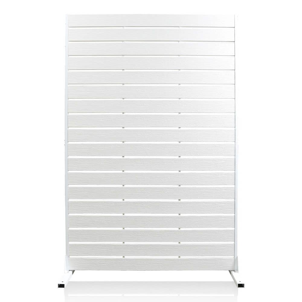 Vynxaria 47 in. W x 72 in. H White Outdoor Privacy Screen Plastic ...