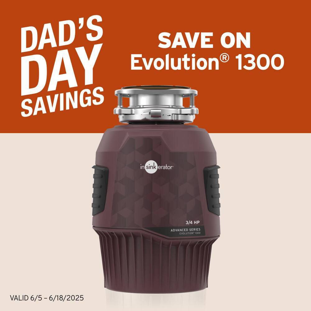 InSinkErator Evolution 1300, 3/4 HP Garbage Disposal, Advanced Series ...