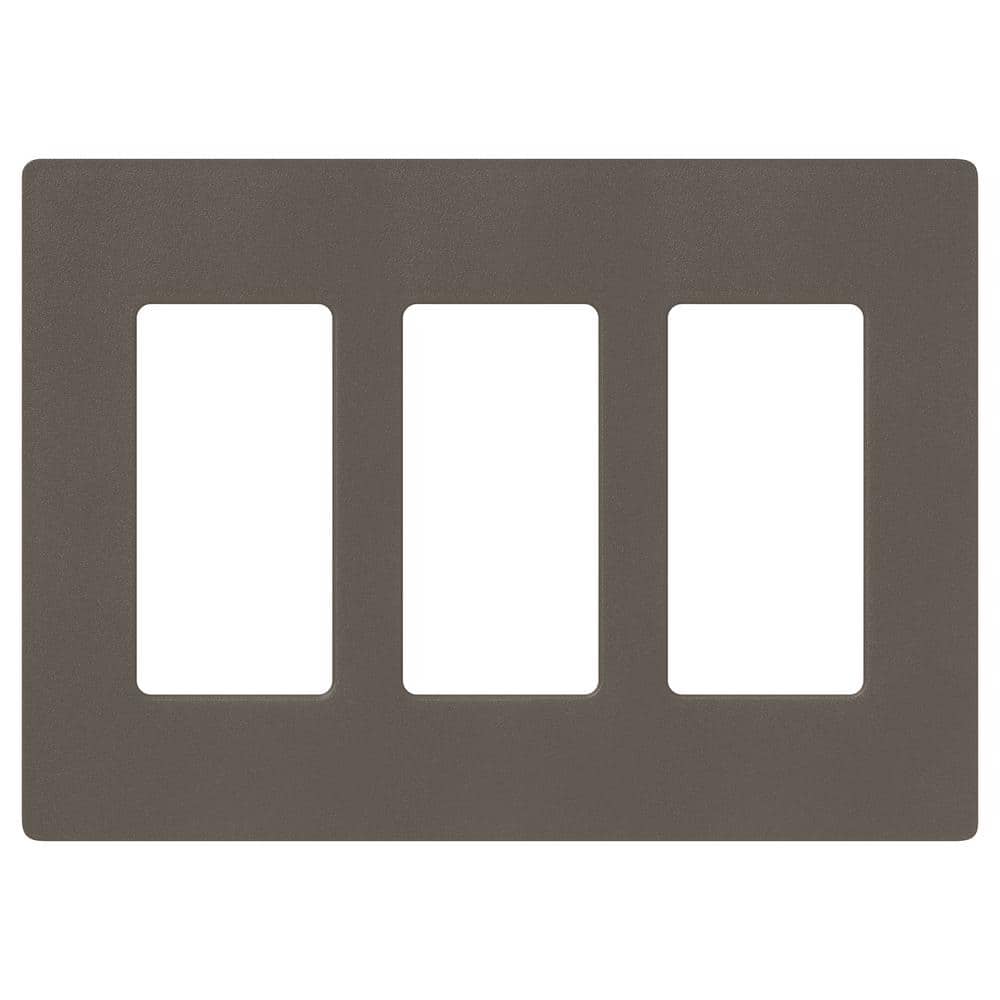 Lutron Claro 3 Gang Wall Plate for Decorator/Rocker Switches, Satin ...