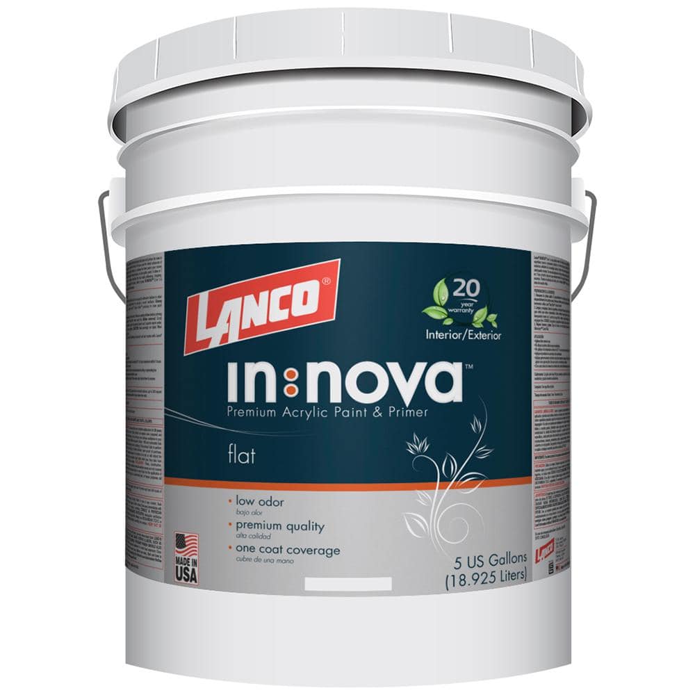 Lanco 5 Gal. Innova 2-in-1 Paint and Primer Deep Base Interior/Exterior ...