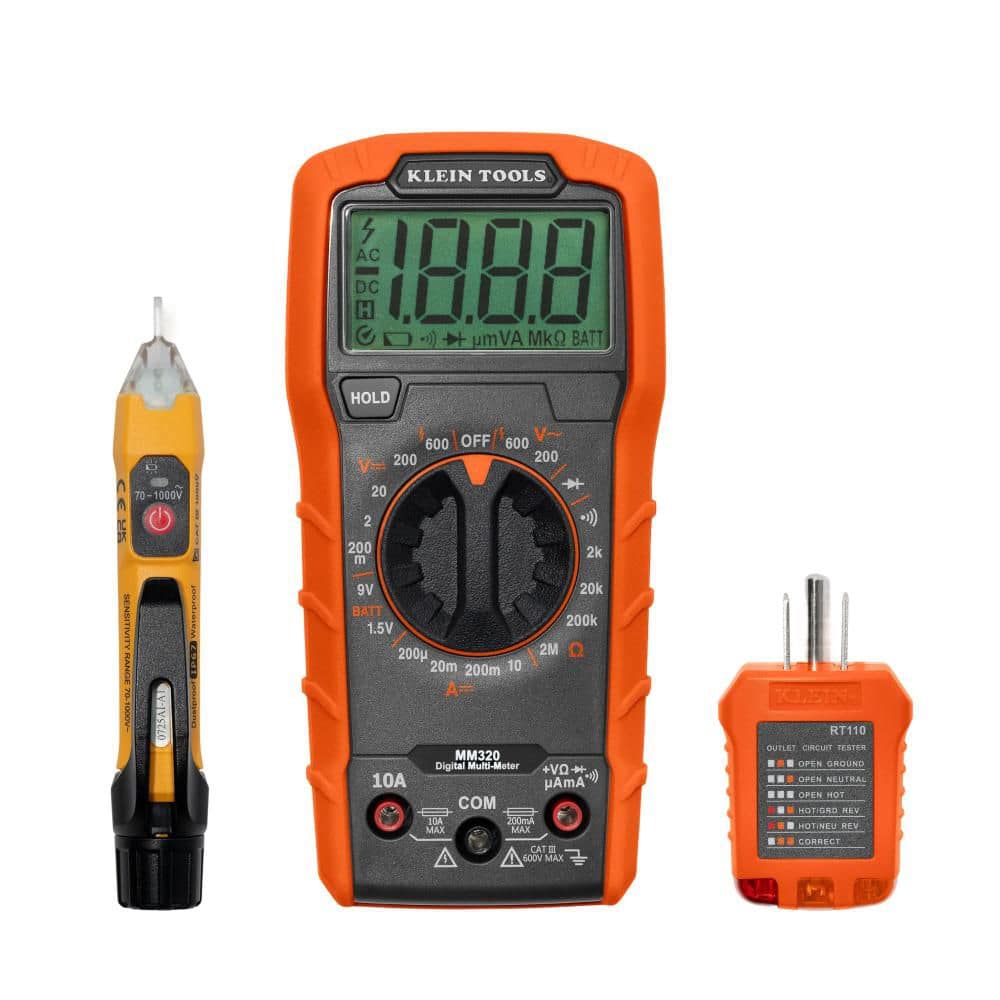 Klein Tools Electrical Test Kit with 600V AC/DC Multimeter, Non Contact ...