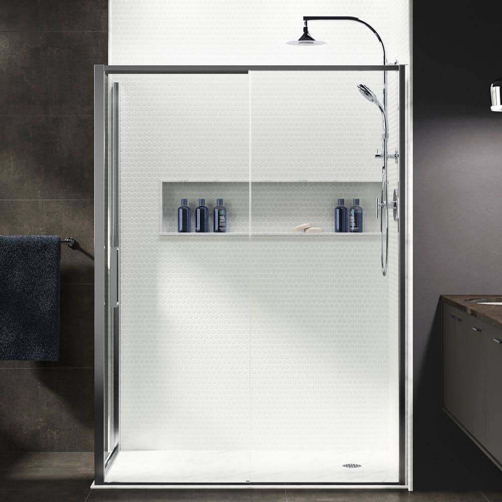 Kohler Torsion 59 0625 In W X 76 875 In H Frameless Sliding Shower