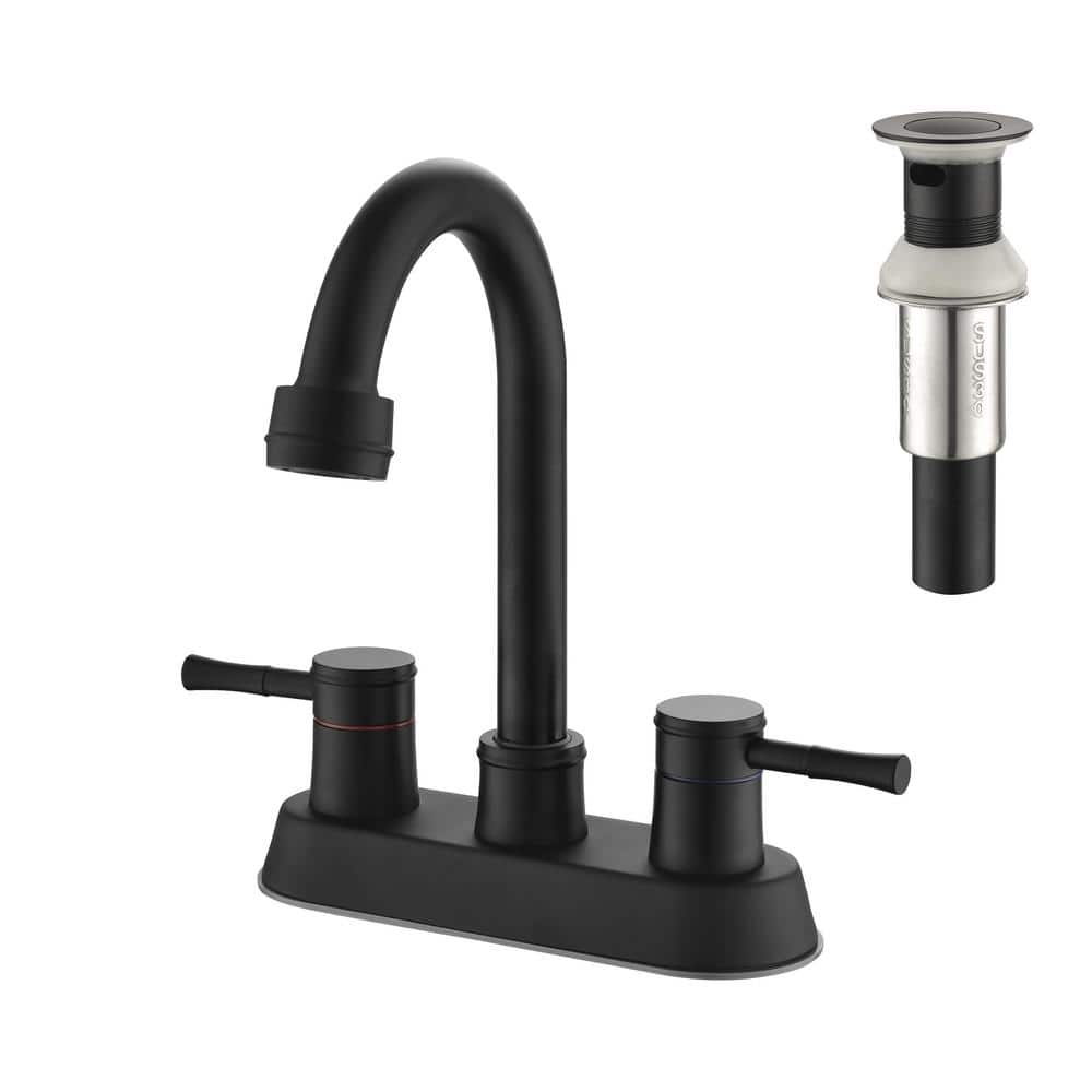Fapully 4 in. Centerset 2-Handles Bathroom Faucets, 2-3 Holes 360 ...