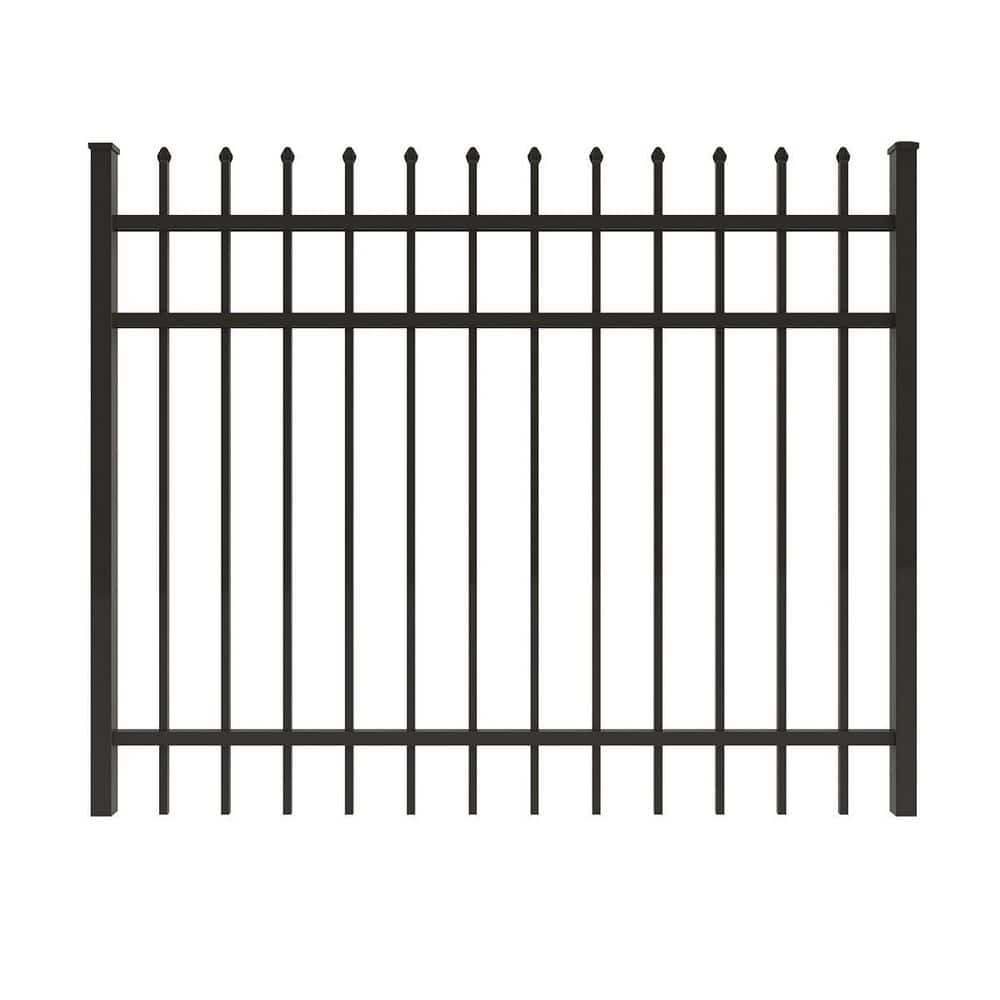 FORGERIGHT Osprey 4 ft. H x 5 ft. W Black Aluminum Fence Gate 882253 ...