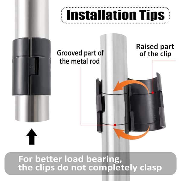 Yichuhaoxi 72 Pcs. Black Wire Shelf Clips 36 Pairs Replacement Lock ...