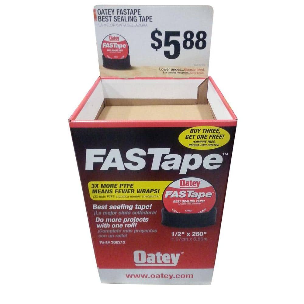 Oatey 1/2 in. x 260 in. FASTape Display Box 30623 - The Home Depot