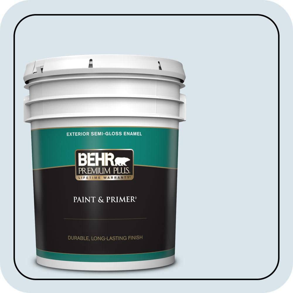 BEHR PREMIUM PLUS 5 gal. #570C-1 Arctic Shadow Semi-Gloss Enamel ...