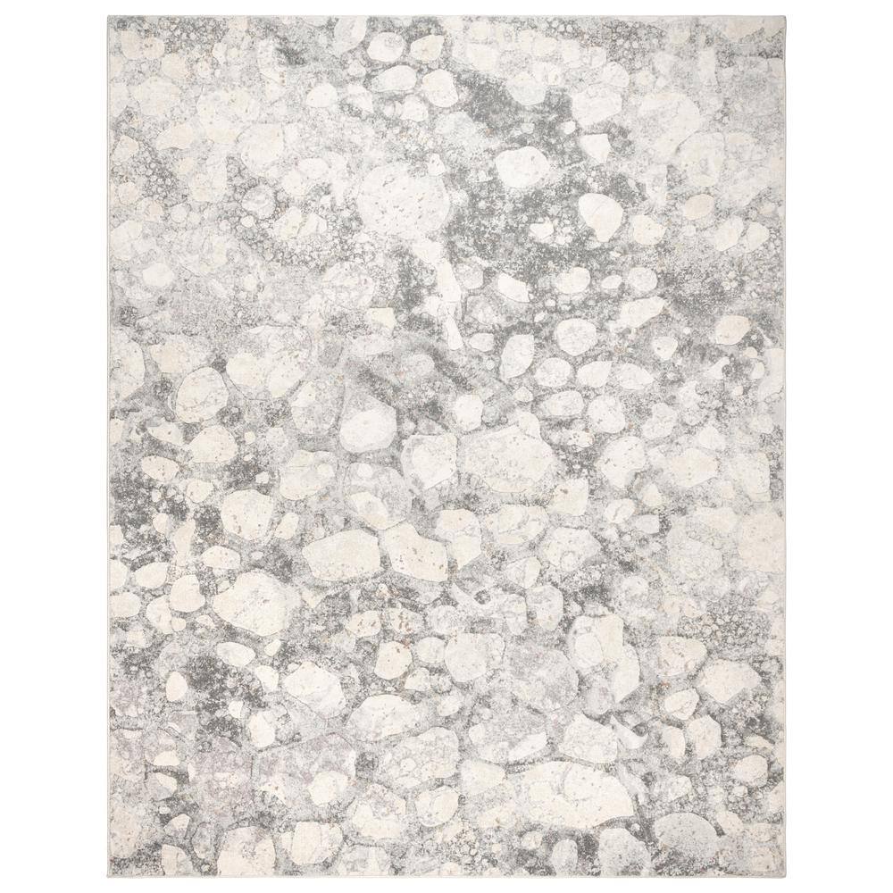 Gertmenian & Sons Blayne Basalt Gray Camouflage 6 ft. x 9 ft. Geometric ...