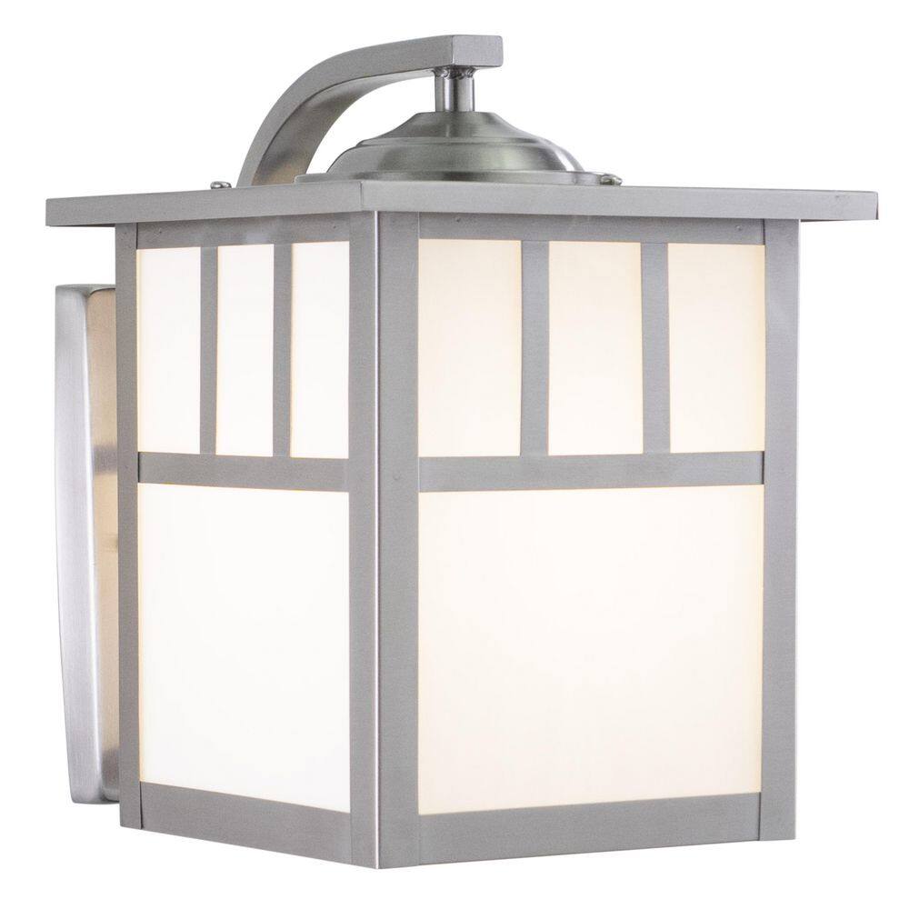 VAXCEL Mission Stainless Steel 1 Light Rectangle Outdoor Wall Lantern ...