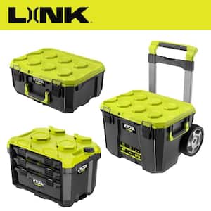 RYOBI LINK Rolling Tool Box and Quick Release Handle Kit STM201-STM200K ...
