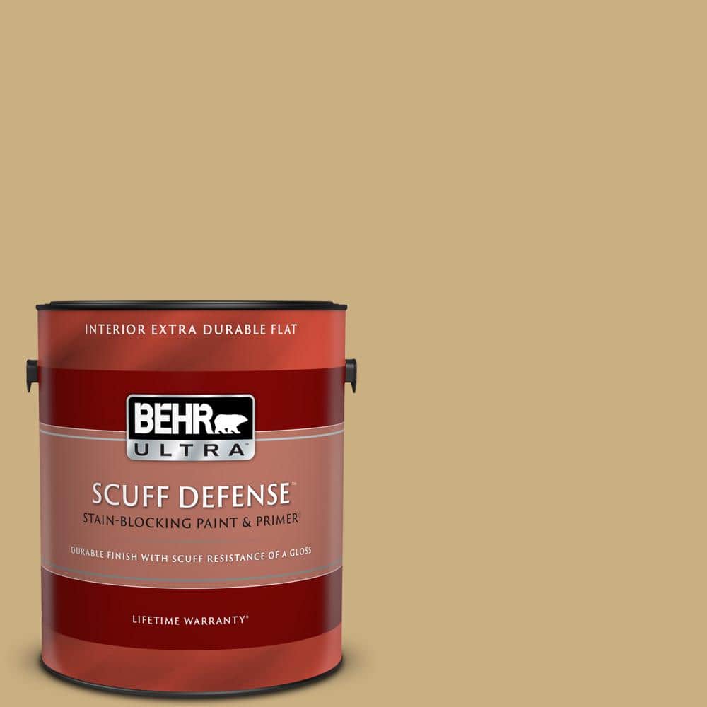 BEHR ULTRA 1 gal. #S310-4 Perennial Gold Extra Durable Flat Interior ...