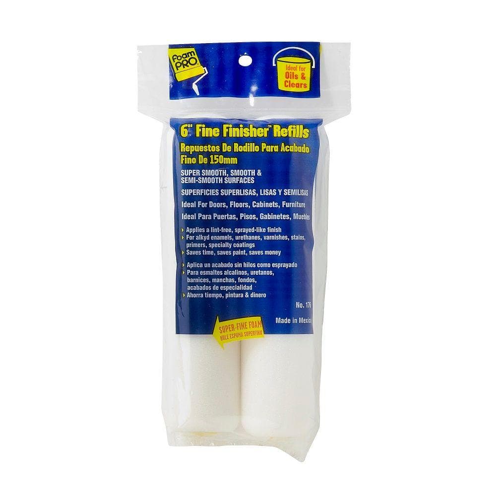 FoamPRO 6 in. x 5/8 in. Fine Finish Oils and Clears Foam Roller Cover ...