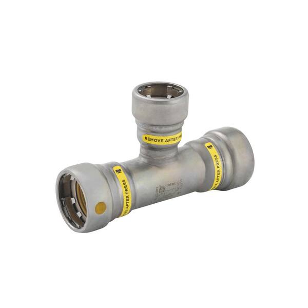 Streamline 3/4 in. x 3/4 in. x 1/2 in. Carbon Steel All Press Reducing Tee Fitting CP04033GH ...