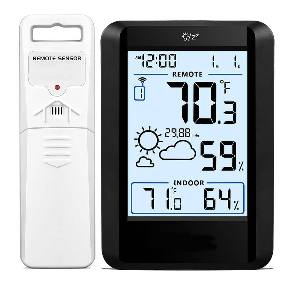 Justincity Digital Display Wireless Weather Station Indoor Outdoor ...