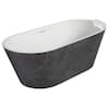 Transolid Finley Grande 67 in. x 29.5 in. Soaking Bathtub with Center ...