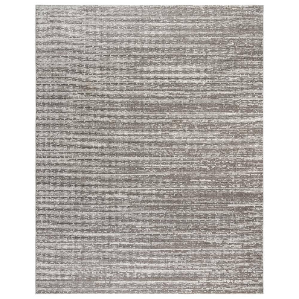 Gertmenian Missha Dario Dark Gray 5 ft. x 7 ft. Striped High-Low Indoor ...