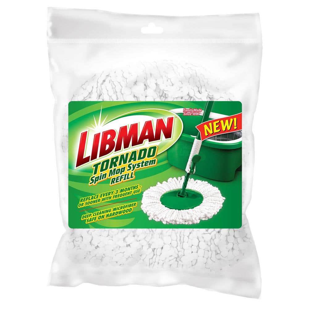 Libman Microfiber Wet Tornado Spin Mop Refill 1284 - The Home Depot