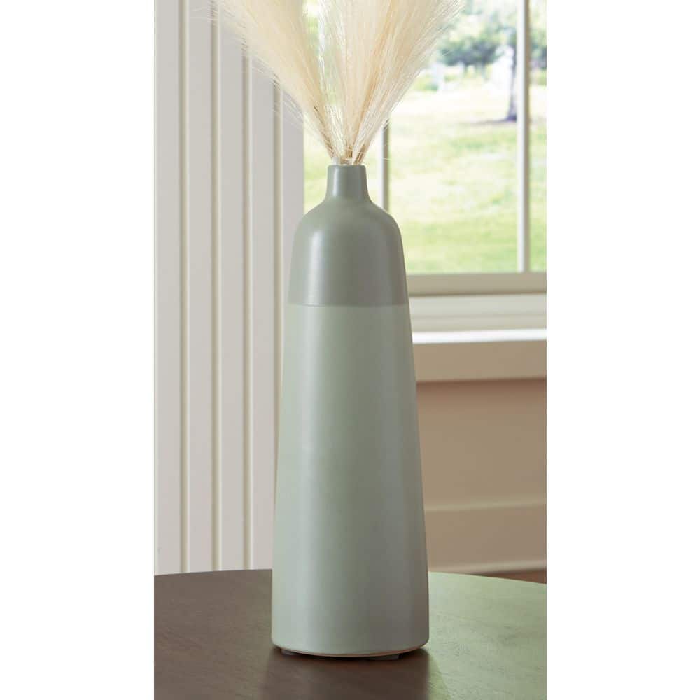Signature DESIGN BY ASHLEY Peerland 15 in. H Green Ceramic Cylinder ...