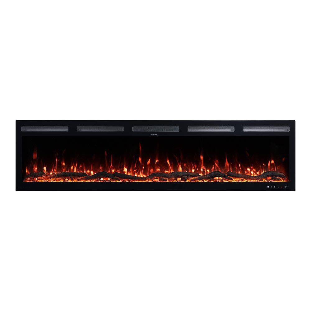 Modern Ember Vibrance 72 in. Wall-Mounted Smart Electric Fireplace ...