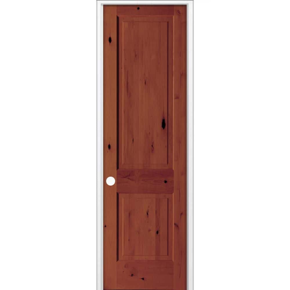 Reviews for Krosswood Doors 28 in. x 96 in. Rustic Knotty Alder 2-Panel ...
