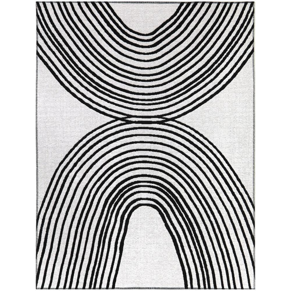 BALTA Arches Black 8 ft. x 10 ft. Abstract Area Rug 3122616 - The Home ...