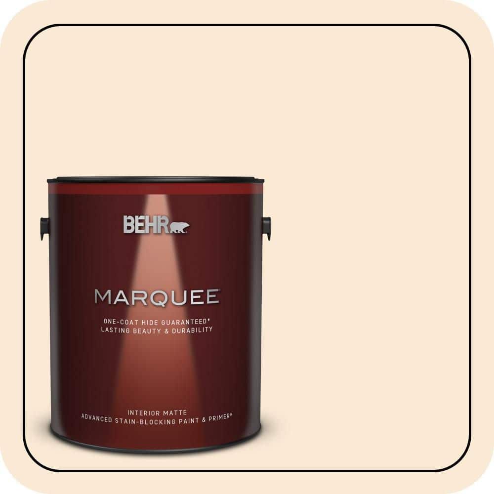 BEHR MARQUEE 1 gal. #300C-1 Princess Ivory Matte Interior Paint ...