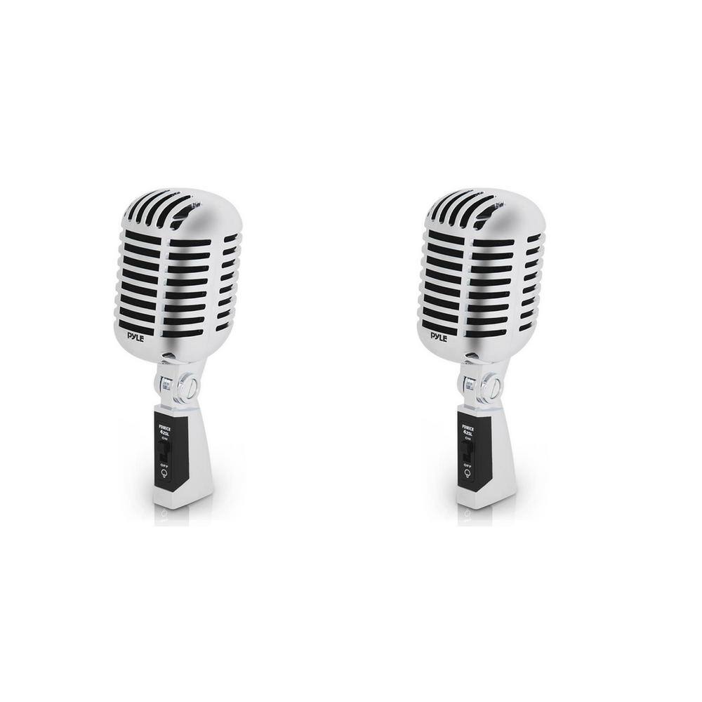 Pyle Vintage Retro Style Dynamic Studio Vocal Microphone (2 Pack) 2 x ...