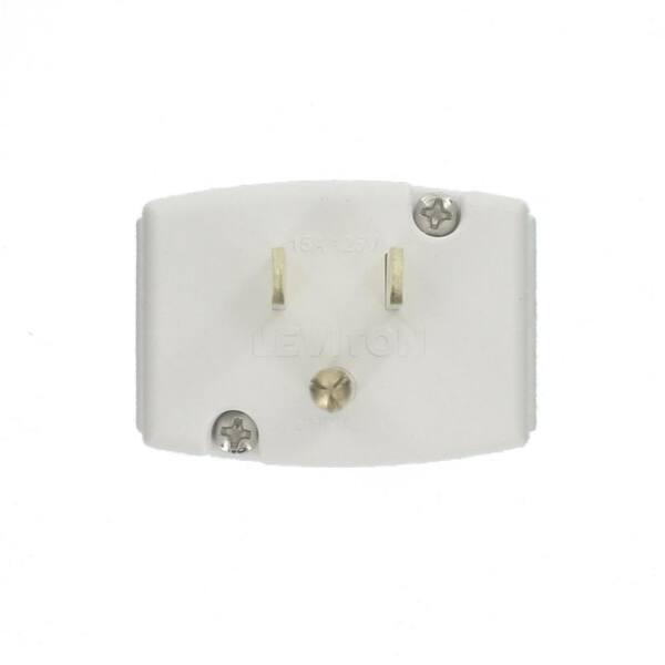 Leviton Grounded Triple Cube Outlet Adapter, White 692-W R54-00692-00W ...