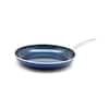 Blue Diamond 12 in. Aluminum Ceramic Nonstick Frying Pan in Blue ...