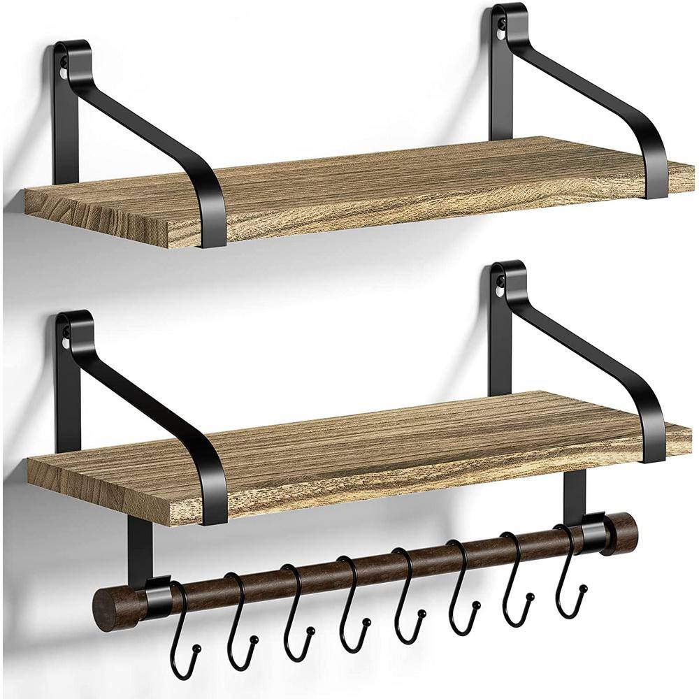 Cubilan 17.3 in. W x 7.3 in. D Carbonized Black Wood Composite ...