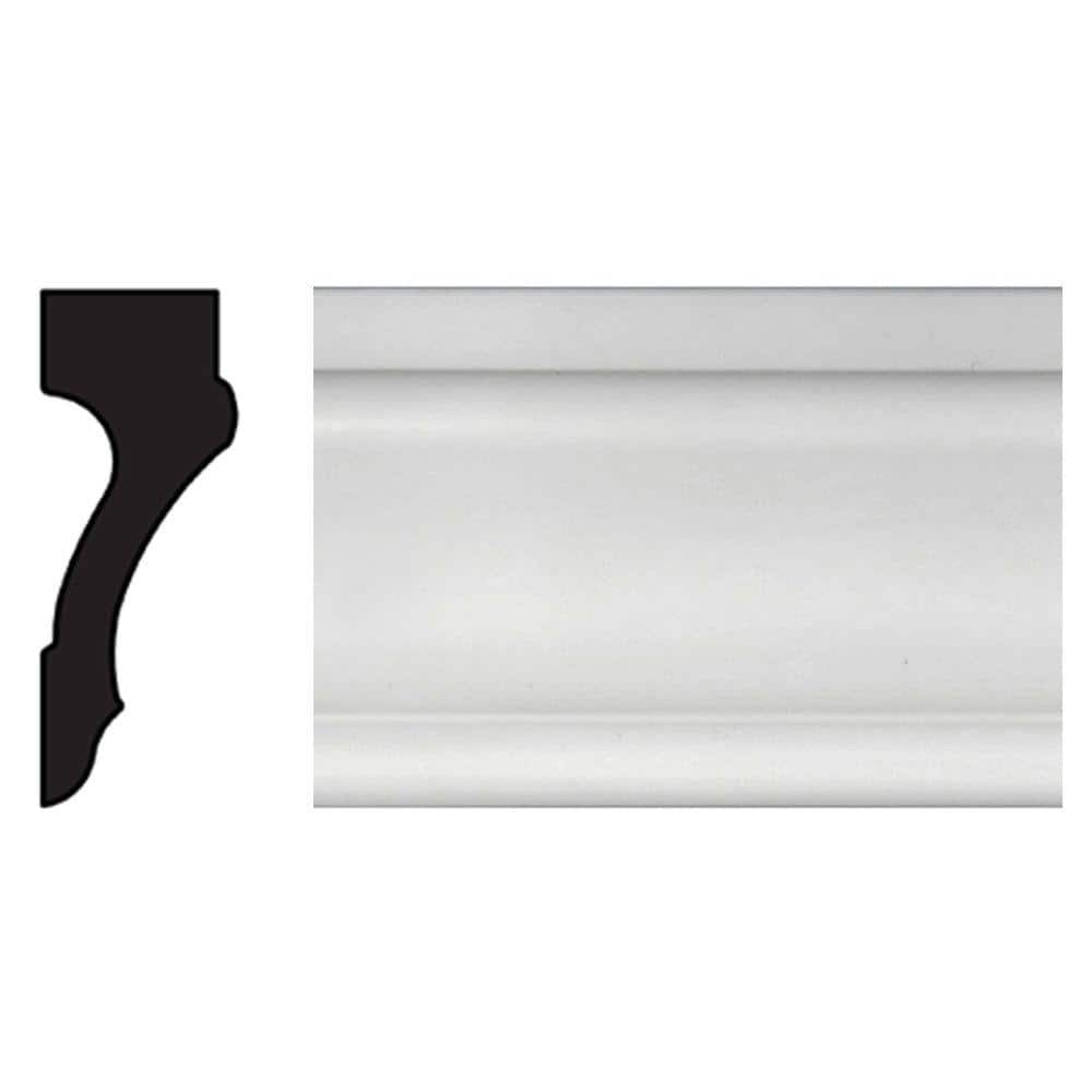 TRIMFINITY 13/16 in. x 2-1/4 in. x 96 in. Polystyrene White Casing ...