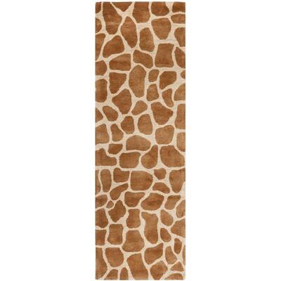 SAFAVIEH Soho Beige/Brown 6 ft. x 9 ft. Animal Print Area Rug SOH721A-6 ...