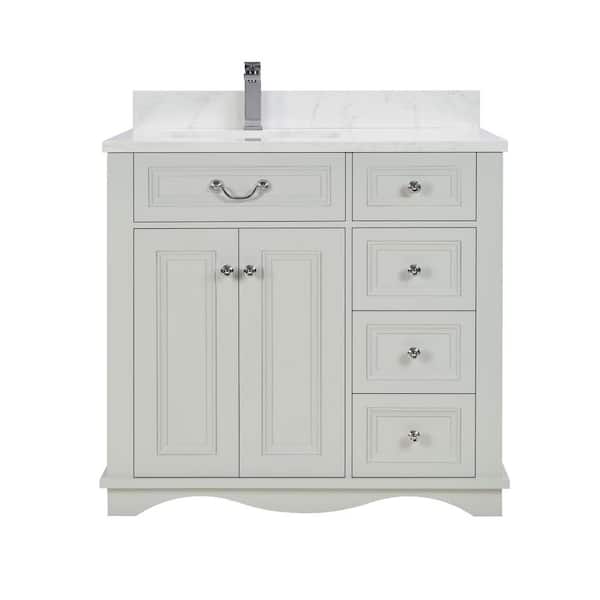 Legion Furniture French Contemporary 36 in. Freestanding Silver Strand ...