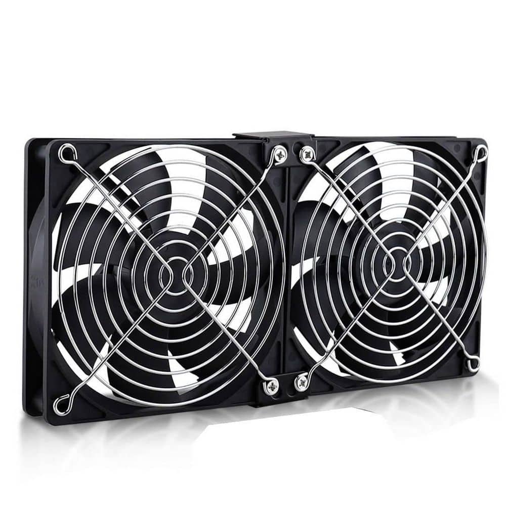 Yichuhaoxi Big Airflow 2 x 120 mm 240 mm Computer Fan with AC Plug ...