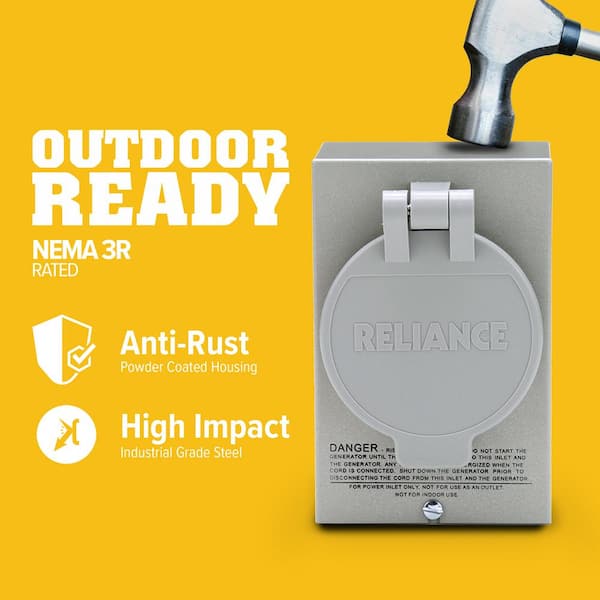 Reliance Controls 30 Amp Power Inlet Box PB30 - The Home Depot