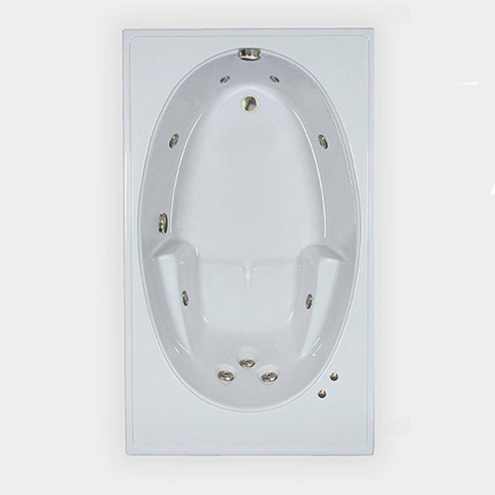 Comfortflo 60 in. x 42 in. Acrylic Rectangular Drop-in Whirlpool ...