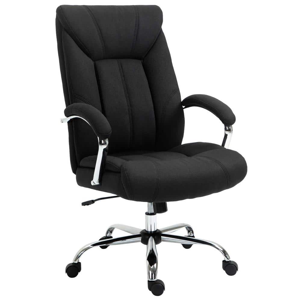 Vinsetto Black, High Back Home Office Chair, Computer Desk Chair with ...