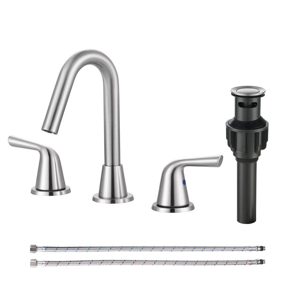 VEVETTA Modern 4 in. Centerset Single Handle Bathroom Faucet, Low Arc ...
