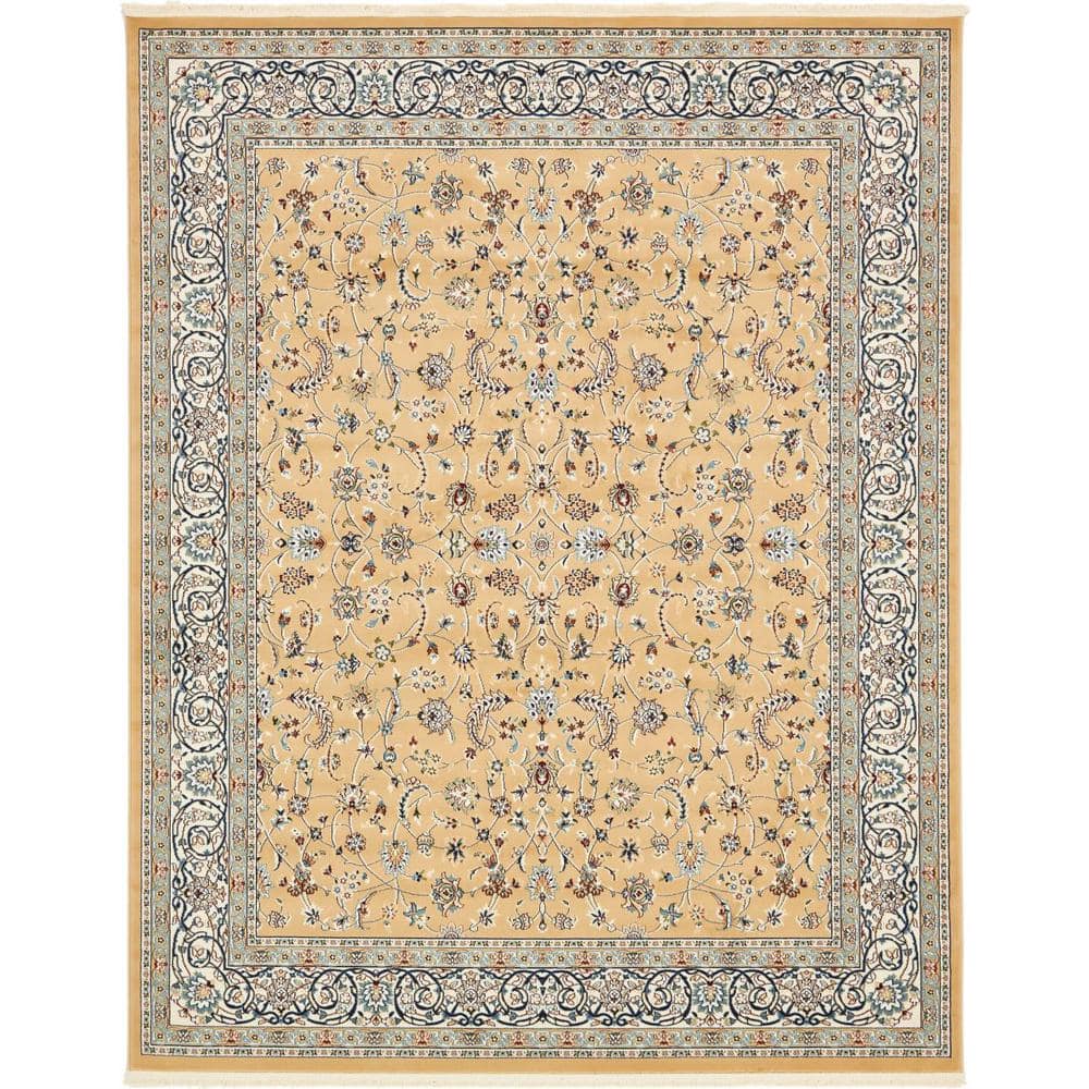 Unique Loom Narenj Leeds Tan 8' 0 x 10' 0 Area Rug 3135824 - The Home Depot