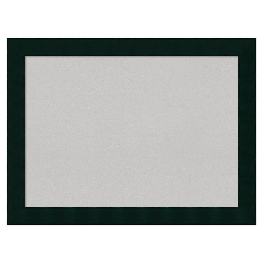 Amanti Art Tribeca Black Wood Framed Grey Corkboard 32 in. x 24 in ...