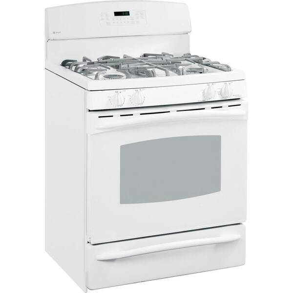 GE 30 in. Self-Cleaning Freestanding Gas Range in White PGB908DEMWW ...