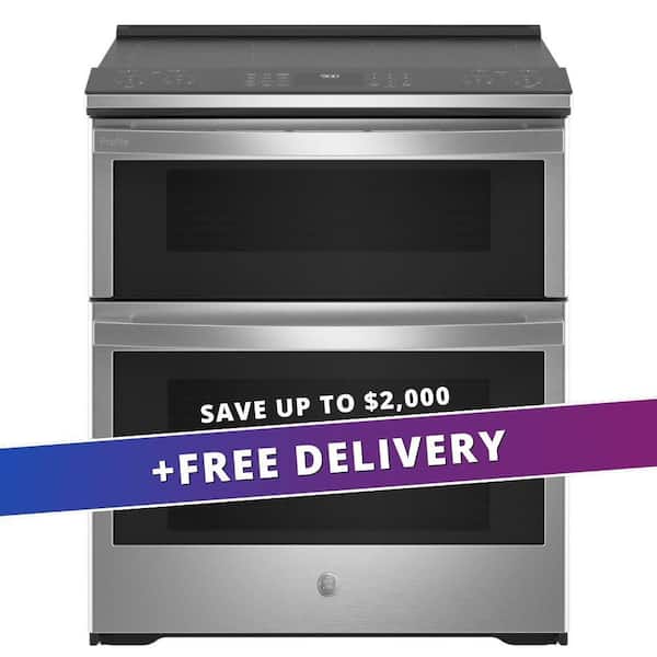 LG 7.3 cu. ft. Smart Double Oven Slide-In Electric Range with ProBake ...