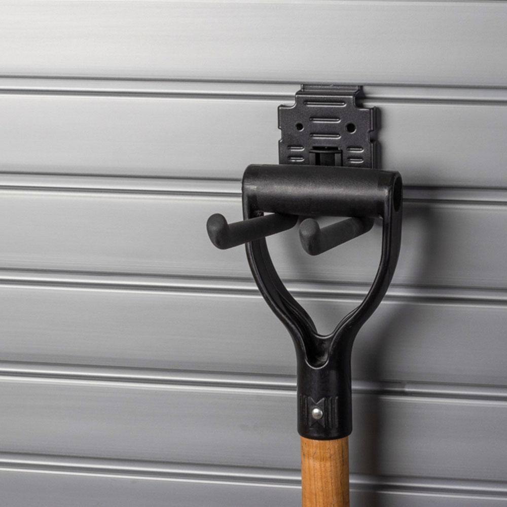 HANDISOLUTIONS 4 in. Graphite Double Hook with Lock HAS.HSH04DBWL - The ...