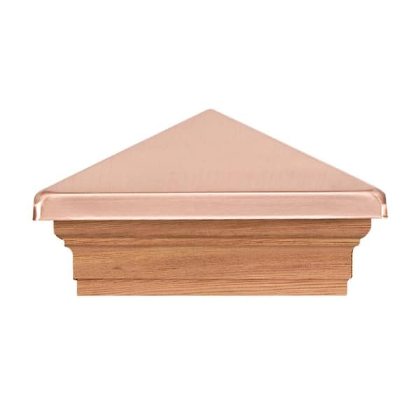 Reviews for 4 in. x 4 in. Cedar Copper-Top Pyramid Post Cap | Pg 1 ...