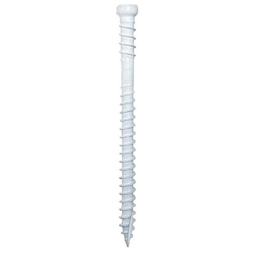 GRK Fasteners #8 x 2-1/2 in. Star Drive Trim-Head White RT Composite ...